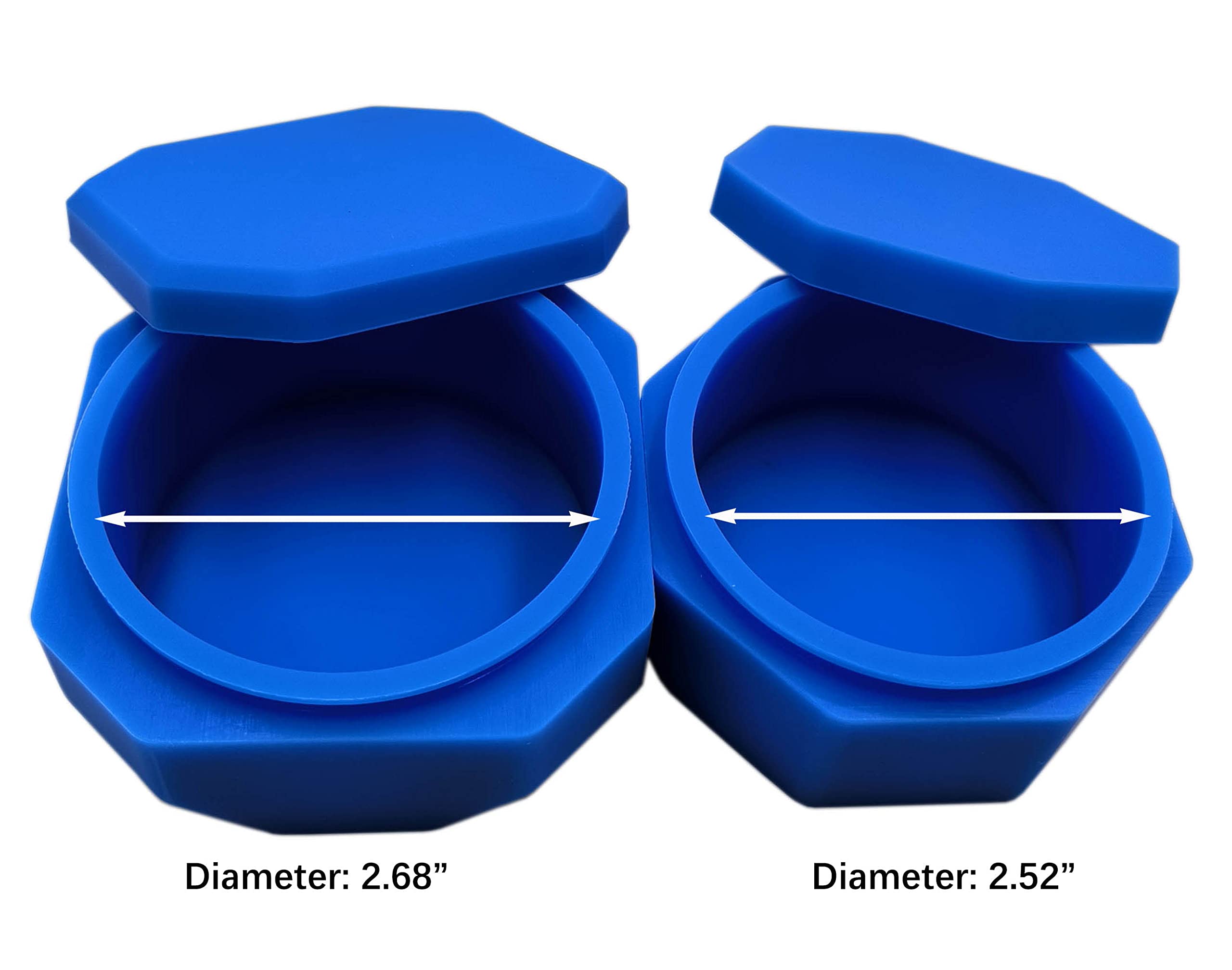 KUVIS 223ML Large Silicone Wax Container Non-stick Concentrate Jars (Blue)