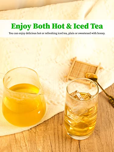 TeeLux Green Tea Bags, Natural Pure Green Tea, Super Antioxidant, Caffeinated, 100 Count Tea Bags to Support Overall Health
