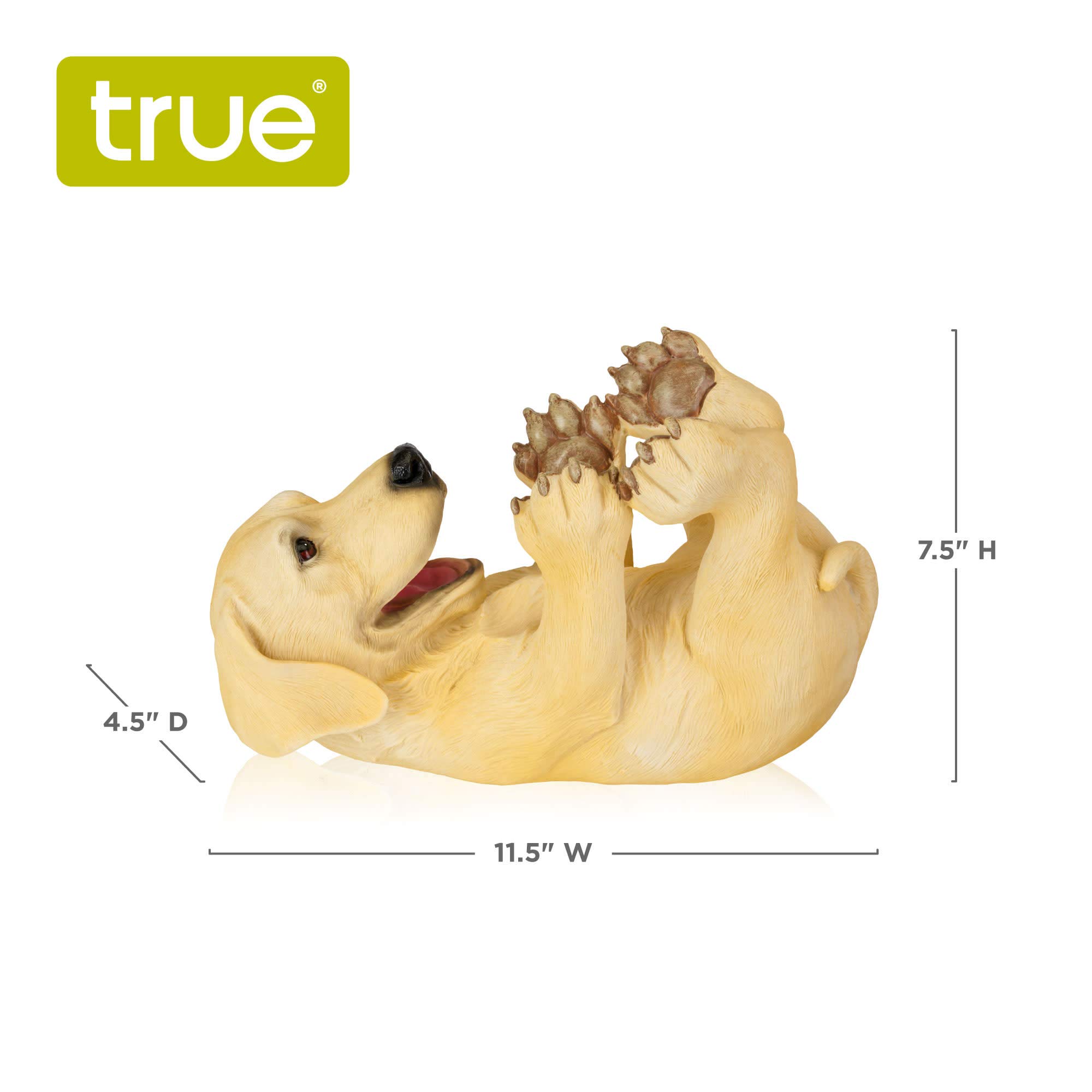 True Lab Playful Pup Bottle Holder for Tabletop and Countertop, Animal Wine Rack, Set of 1, Yellow