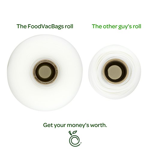 One FoodVacBags 15" X 50' Roll of Vacuum Sealer Storage Bag Extra Large Honeycomb Poly-Nylon Material