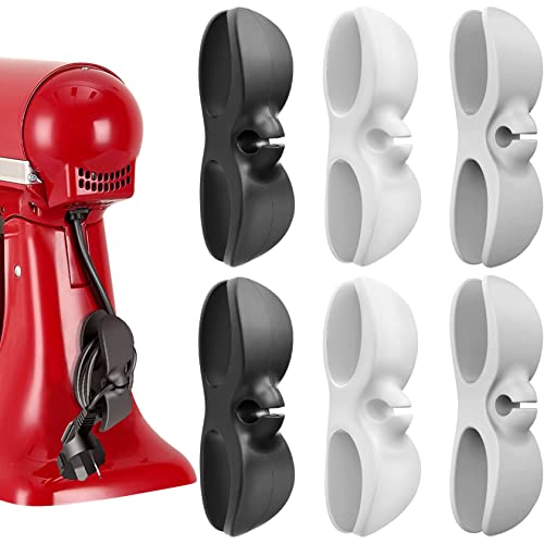 Cord Organizer for Appliances, New 6PC Cord Organizer for Kitchen Appliances, Cord Wrapper Winder Appliance Cord Organizer Stick On Mixer, Air-Fryer, Food Processor, Blender, Toaster, Pressure Cooker