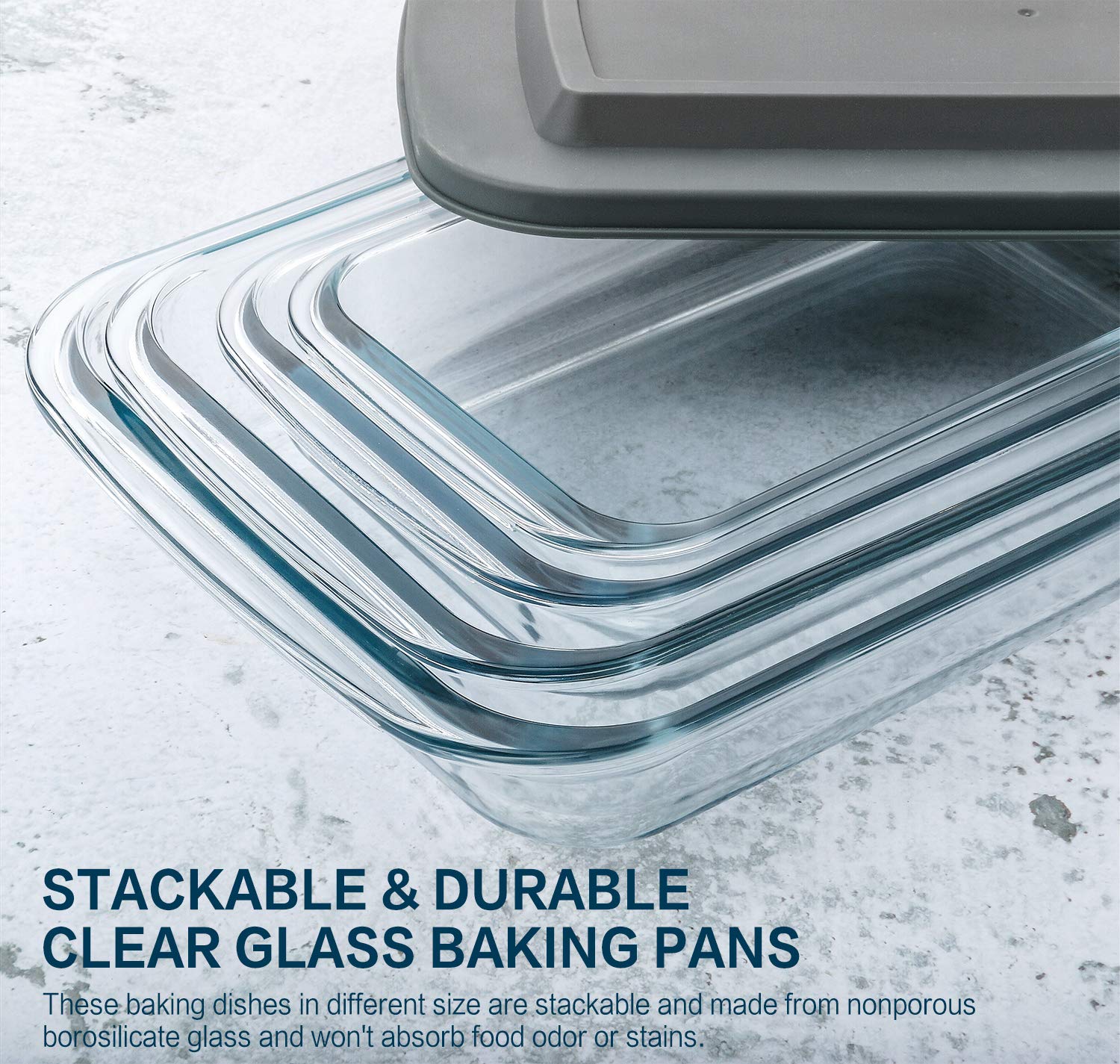 M MCIRCO 24 Pcs Glass Food Storage Containers with Lids, 8 Pcs Glass Baking Dish Set with Lids, Fridge, Microwave, Oven, Dishwasher Friendly, For Cooking, Baking