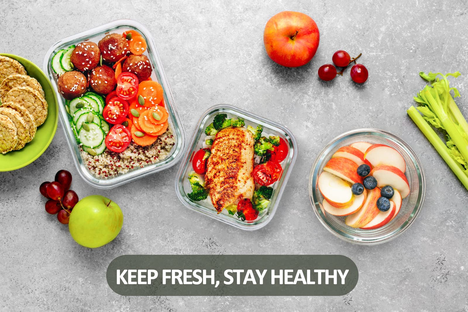 M MCIRCO 24 Pcs Glass Food Storage Containers with Lids, 8 Pcs Glass Baking Dish Set with Lids, Fridge, Microwave, Oven, Dishwasher Friendly, For Cooking, Baking