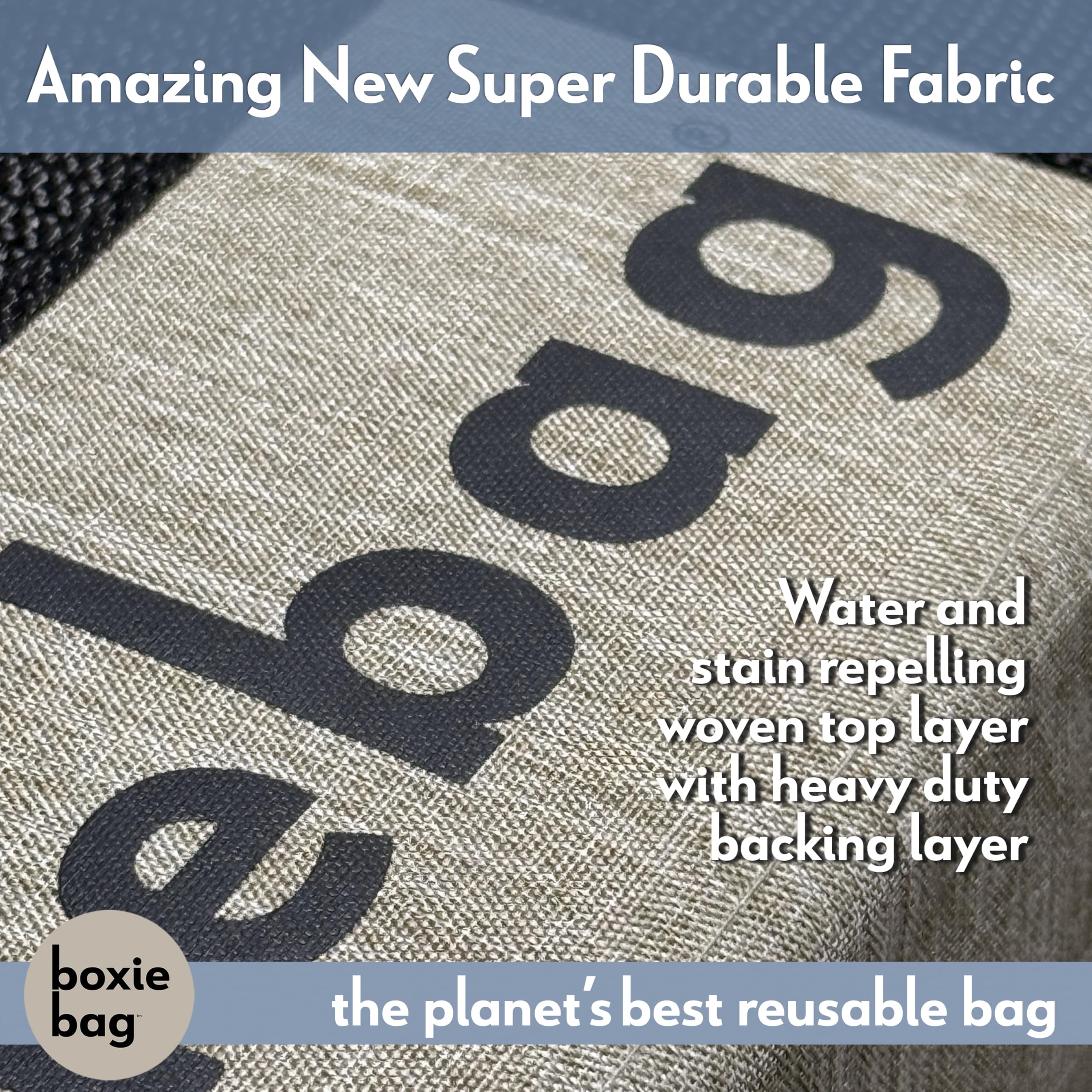 BOXIEBAG Collapsible Reuseable Insulated Grocery Bag - Stackable Heavy Duty Grocery Tote Bag - Insulated Tote Bag (1 Pack)