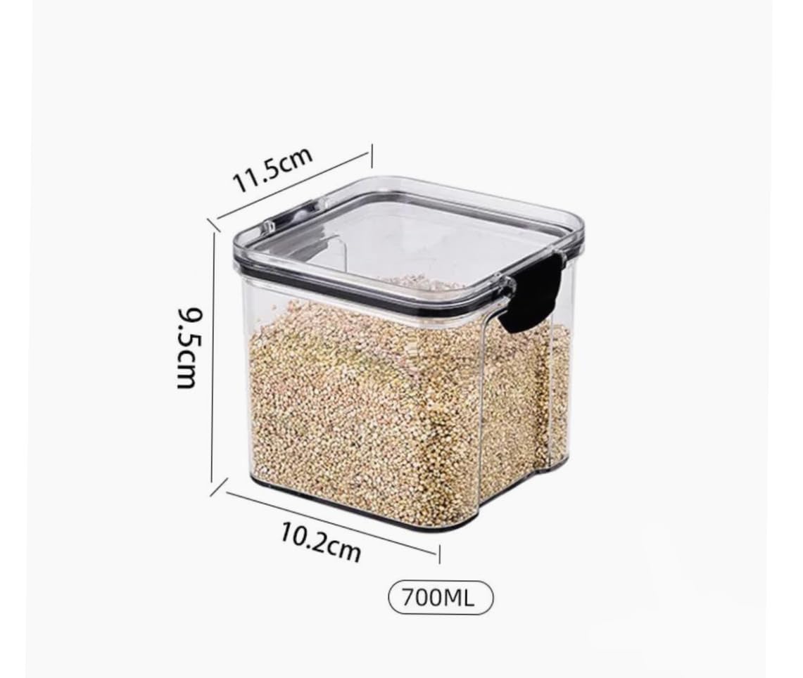 Airtight plastic container with lids to organize your kitchen - food storage container for freshness and convenience, Medium,3-Cups.