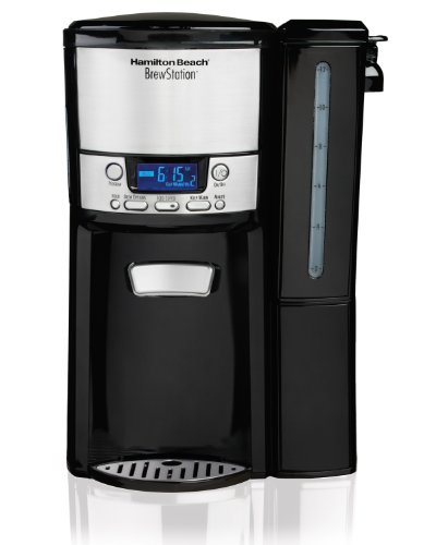 Hamilton Beach 12-Cup Coffee Maker, Programmable BrewStation Dispensing Coffee Machine, Black - Removable Reservoir (47900)