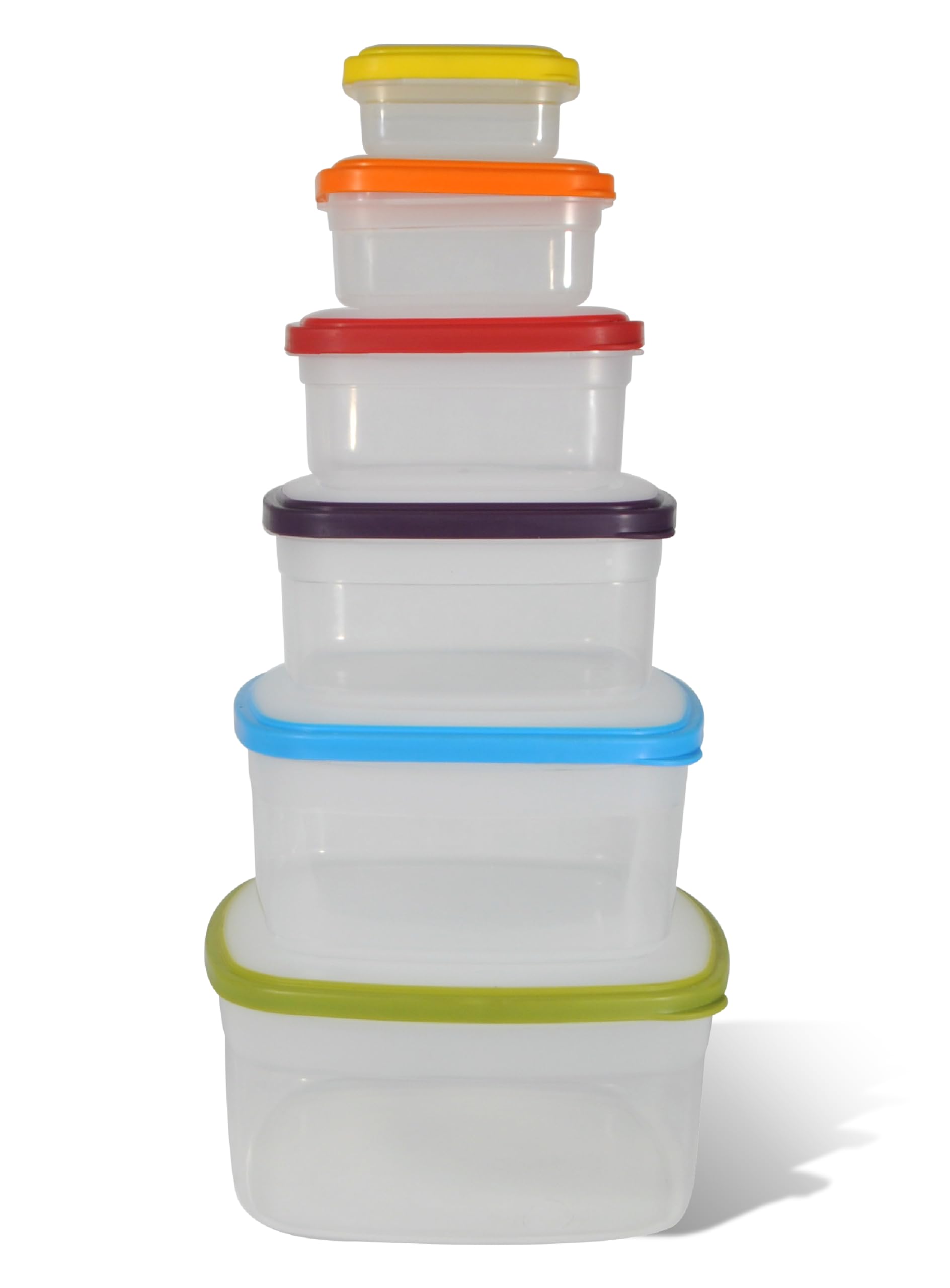 Stor-All Solutions Rectangular 10 Piece Food Storage Containers with Lids Airtight (5 Containers & 5 Lids), Plastic Meal Prep Container for Pantry & Kitchen Organization, BPA-Free, Microwave Safe