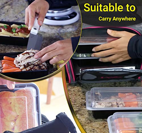 Neez 32oz [30 Pack] Meal Prep Containers 1 Compartment, Takeaway Food Prep Box with Lids, Reusable, Microwaveable & Freezable, Food Storage Sets, BPA Free Plastic