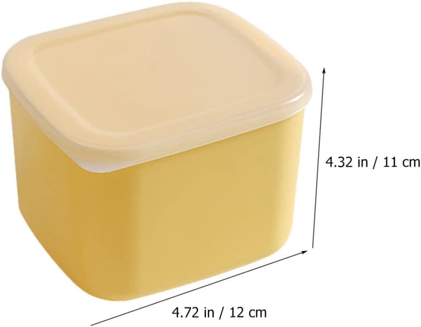 4 Pack Airtight Plastic Food Storage Containers with Lids - BPA-Free & Leak Proof - Cheese Storage Containers, Meal Prep Containers -4.7X4.3X3.5 Inch