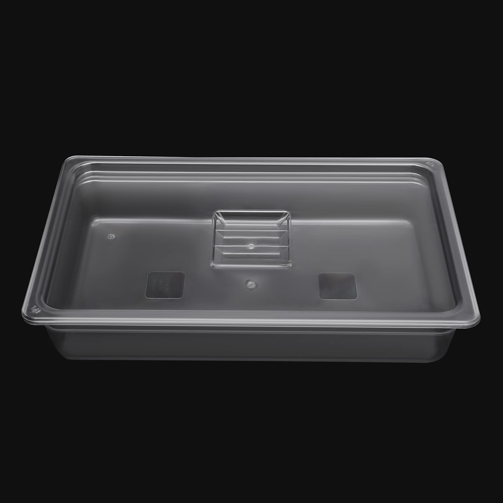 DYNAMI 6 Pack Food Pans with Lids,Full Size 4in Deep Commercial Clear PC Square Food Storage Containers,Heat-Resistant,Freezer-Safe To Store Vegetables,Fruits, Meats, Grains, for Kitchen Restaurant