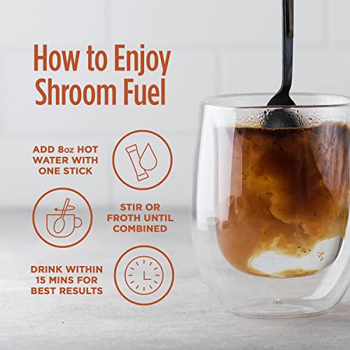 VitaCup Shroom Fuel, Mushroom Based Coffee Alternative Packets, Mushroom Coffee Substitute w/ Cacao, Cinnamon, Chaga, Lions Mane, & Maca for Energy, Immune Support, & Focus, 48 ct
