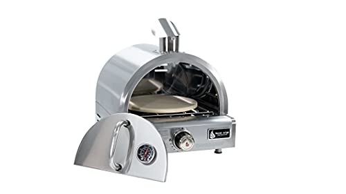 Mont Alpi MAPZ-SS Countertop Table Top Stainless Steel Portable Outdoor Kitchen Gas Pizza Making Oven - Pizza Stone Included