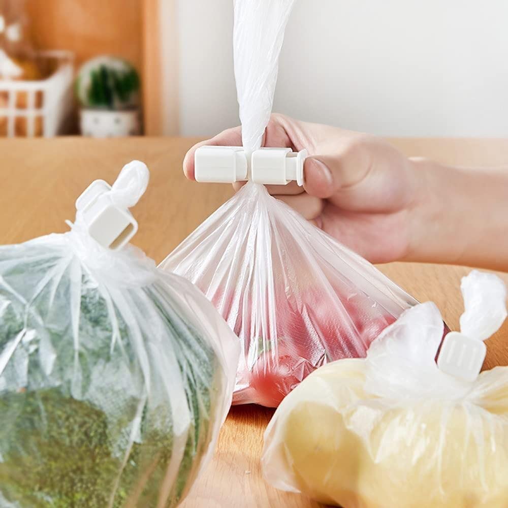 PULABO 1 Pack of 4 Pieces Food Sealing Clips, Bread Bag Clips Superior Locking Type Bag Clip, Pocket Sealing Clamp for Food, Bread Bag Popular