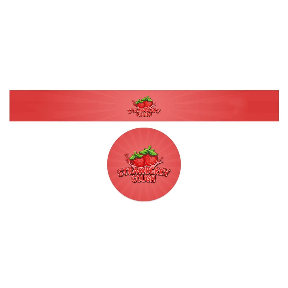 PAKGURU 40 Sets Label Stickers for Tin Cans with Lid Self-Sealing Press-In Bottom 3.5g Capacity Can Container for Food Storage (strawberry labels)