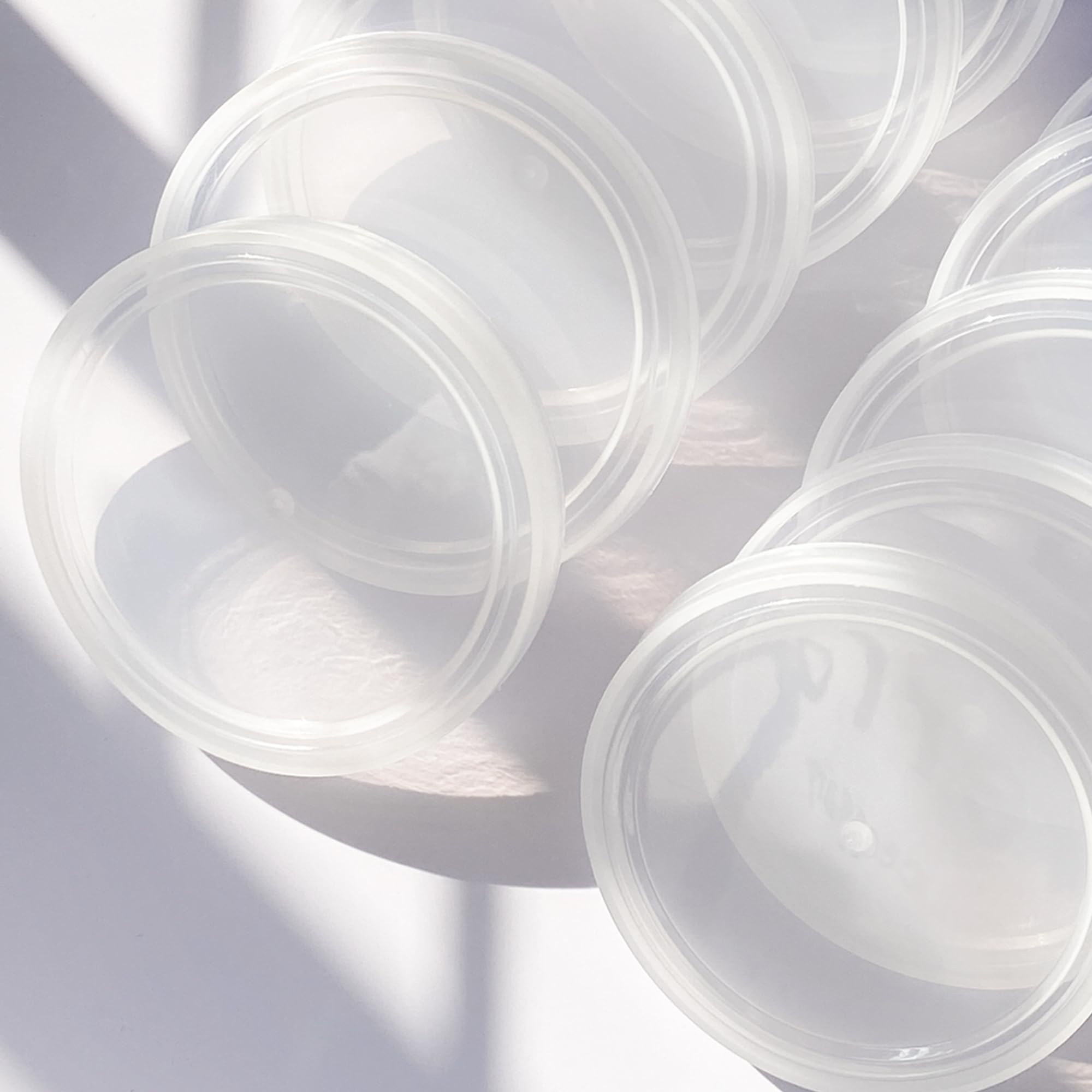Yogurt Jar Lids for La Fermiere (24pcs) - Plastics Jar Lids for La Fermière Yogurt Jars, 4.9oz La Fermière Lids with Sealing plastic lids