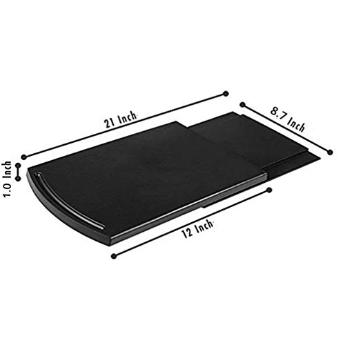 HauSun Kitchen Appliance Sliding Caddy Sliding Coffee Maker Tray Mat, Countertop Storage for Air Fryer Blender Stand Mixer Kitchen Appliances,Sliding Shelf with Smooth Rolling Wheels,2 Sets
