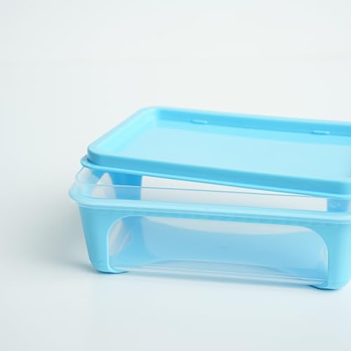 Unica Food Storage Containers with Airtight Lids, Microwave Safe Stackable Container for Snacks, Cereal, Freezer-safe, BPA-free, Dishwasher-safe, Set of 3, 14 oz, 3.72x3.72x2.04 in