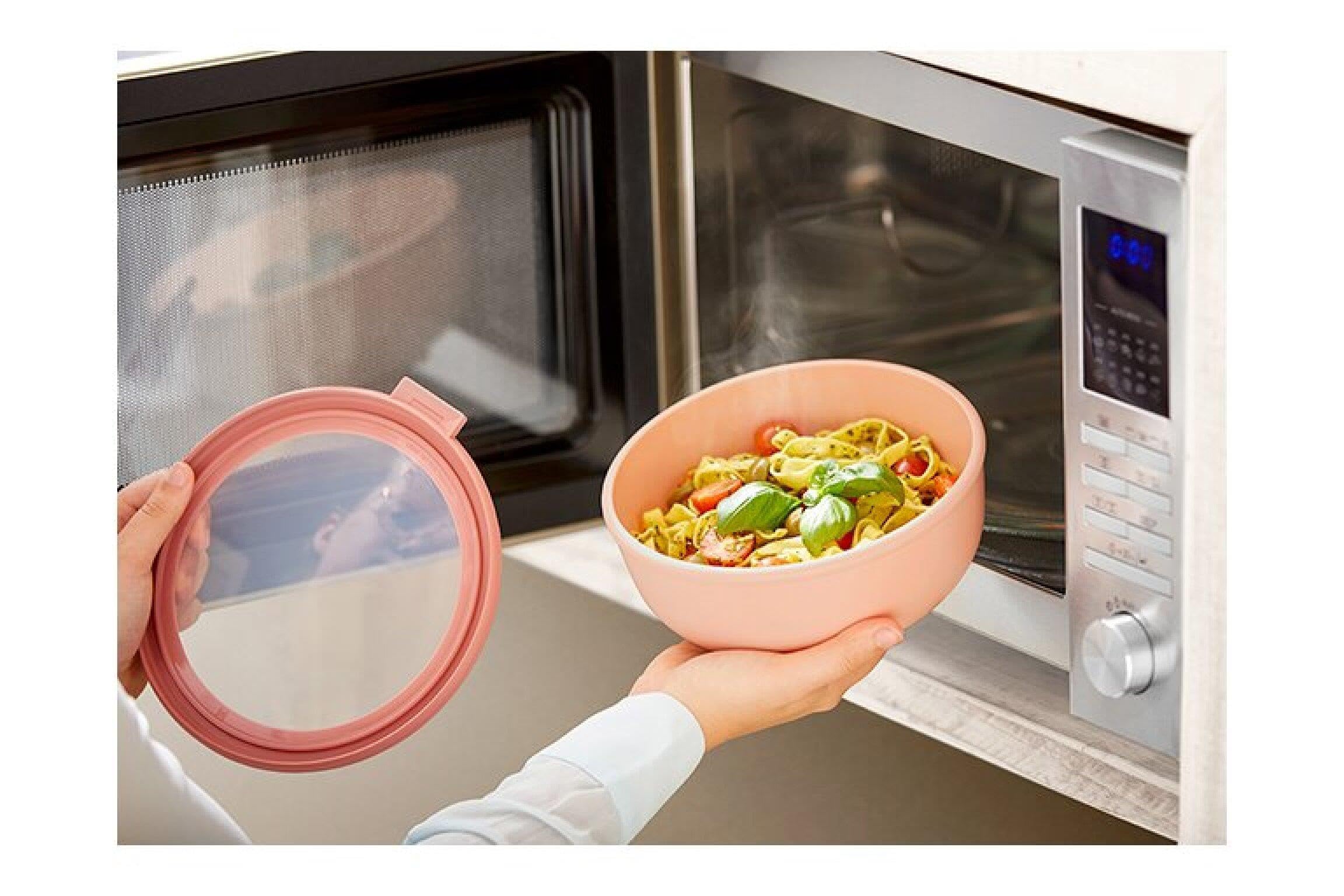 Mepal β Multi Bowl Cirqula 3-Piece Set β Food Storage Container with Lid - Suitable as Airtight Storage Box for Fridge & Freezer, Microwave Container & Servable Dish - 500, 1000, 2000ml - Nordic Sage