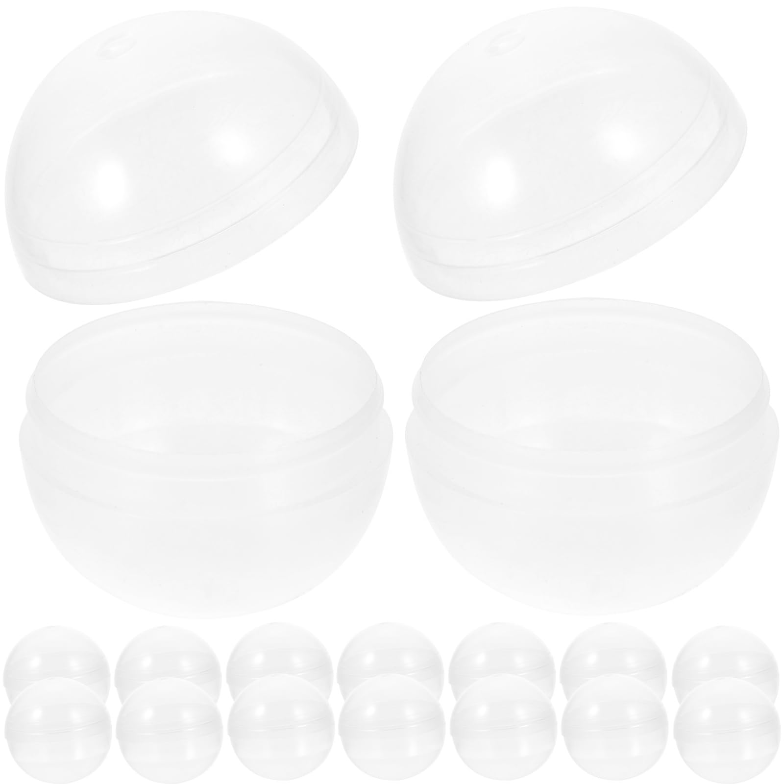 50pcs Gumball Machine Capsules Empty Round Clear Capsules Small Plastic Empty Vending Machine Containers Fillable Ball for Party Favor Ornament 45MM