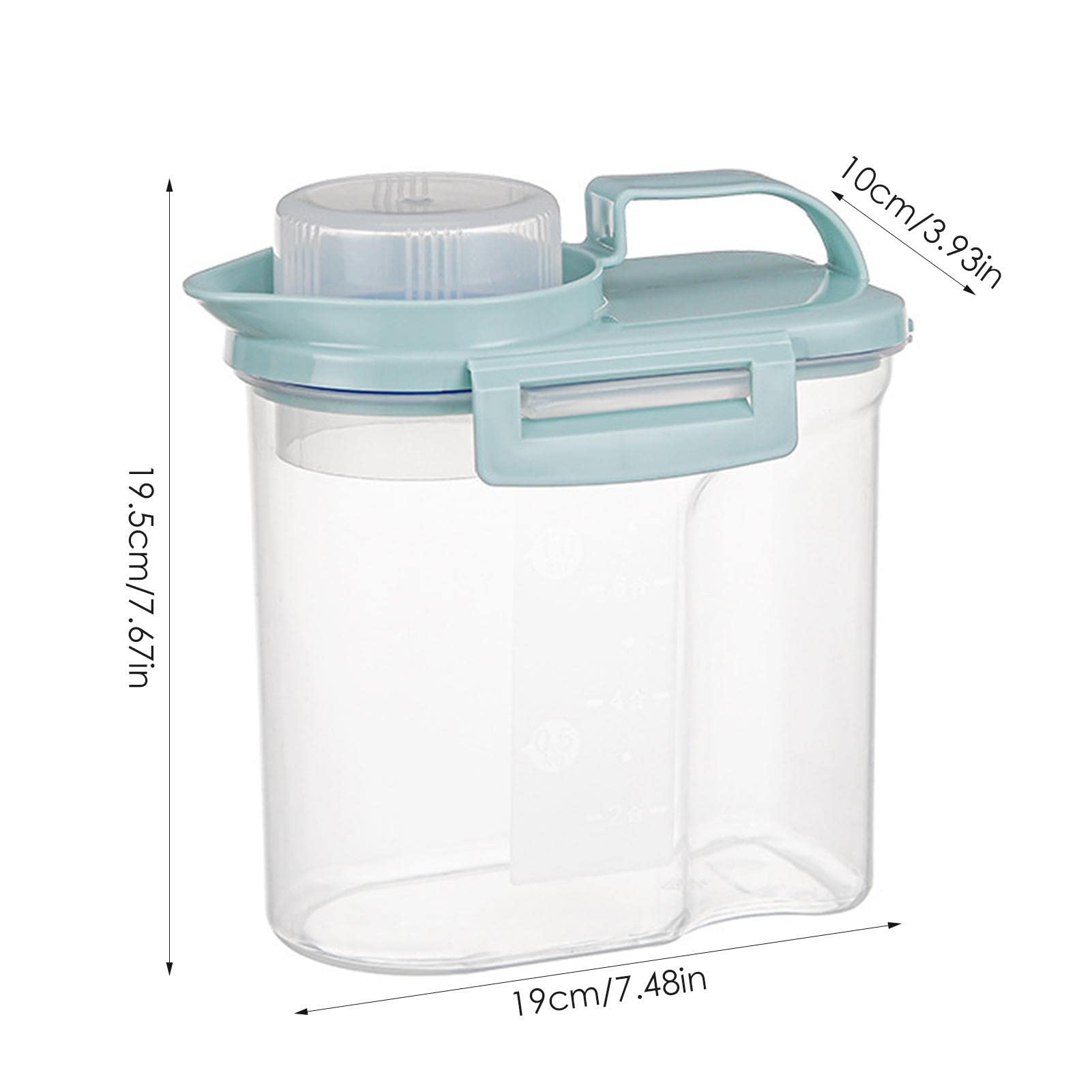 Fulenyi Rice Bin Rice Container, Airtight Cereal Container Rice Barrel Dry Grain Dispenser Thicken Rice Cylinder Clear Food Storage Box with Airtight Design Pour Spout