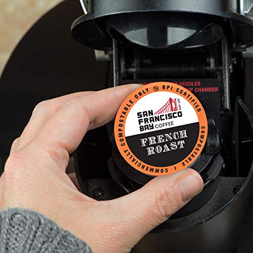 San Francisco Bay Compostable Coffee Pods - French Roast (120 Ct) K Cup Compatible including Keurig 2.0, Dark Roast