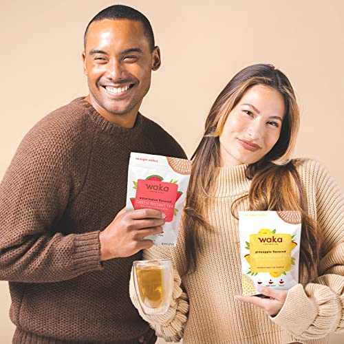 Waka β Unsweetened Instant Tea Powder 2-Bag Combo β 100% Tea Leaves β Watermelon Flavored & Pineapple Flavored, 4.5 oz Per Bag