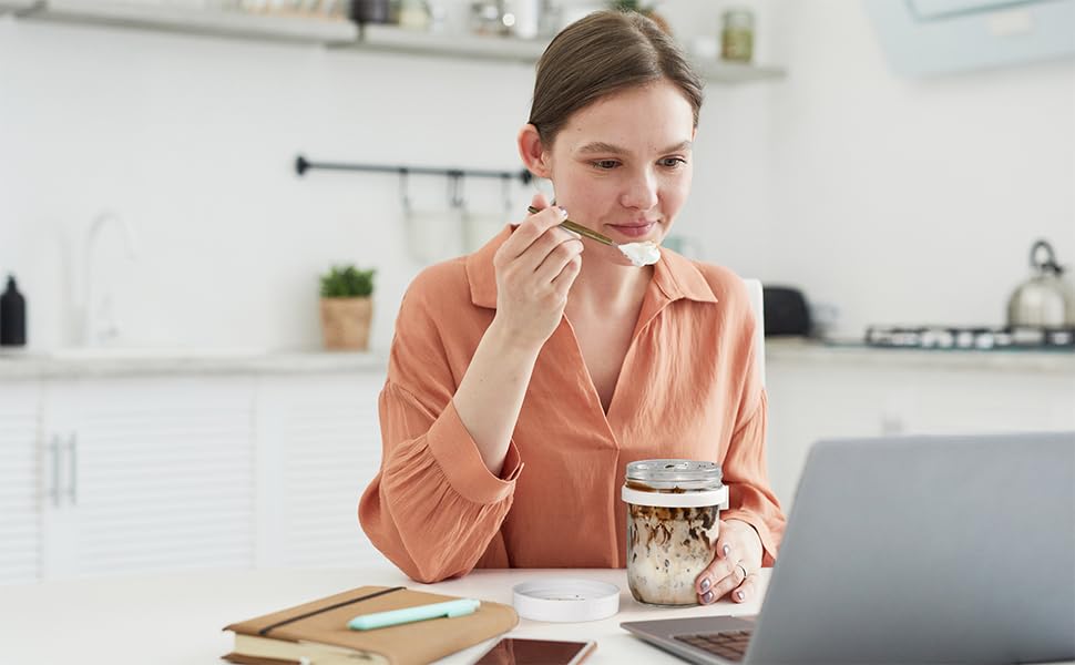 Homevio Overnight Oatmeal & Yogurt Containers Set