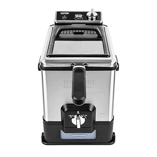 Kalorik Pro 4.2 Quart Triple-Basket Deep Fryer with Oil Filtration