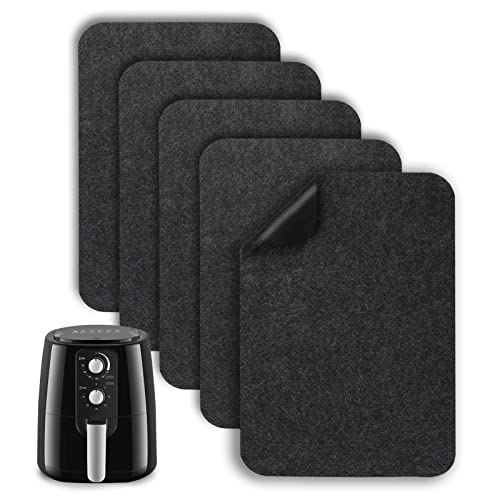 5PCS Heat Resistant Mat for Air Fryer Kitchen Appliance Slider Mats,5mm/0.2inch thickened Kitchen Countertop Heat Protector Mat compatible for Ninja Foodi Air Fryer,Coffee Maker,Blender
