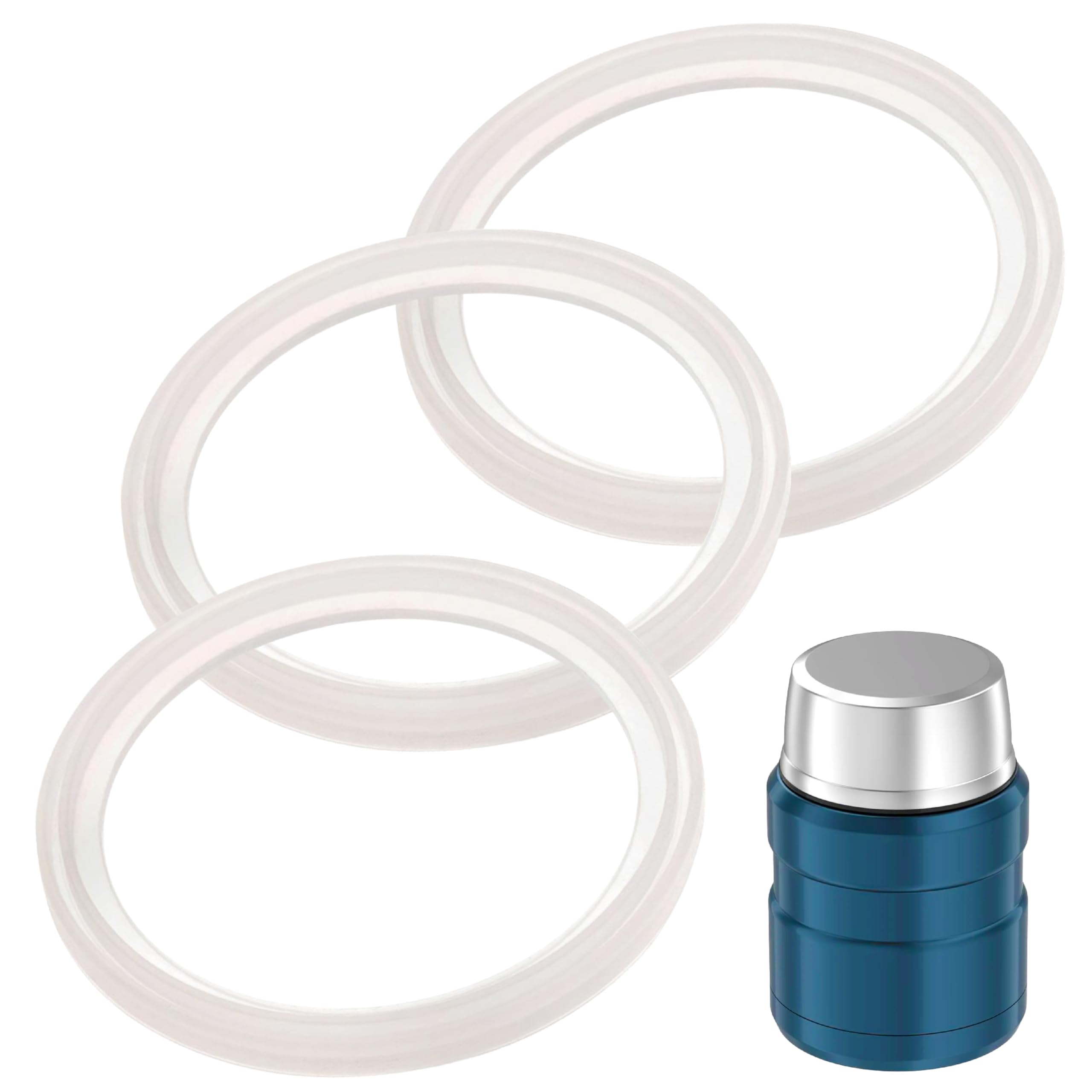 [3 Pack] Impresa Gaskets fits Thermos Stainless King Food Jar 16 and 24 Ounce – Seals / O-Rings With No BPA /Phthalate / Latex - Replacement for 16 and 24 Ounce Containers