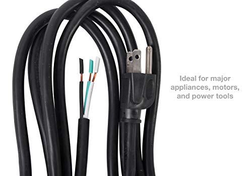 Bergen Industries Inc PS913163 3-Wire Appliance and Power Tool Cord, 9 ft, 16 AWG, 13A/125V AC, 1625w , Black