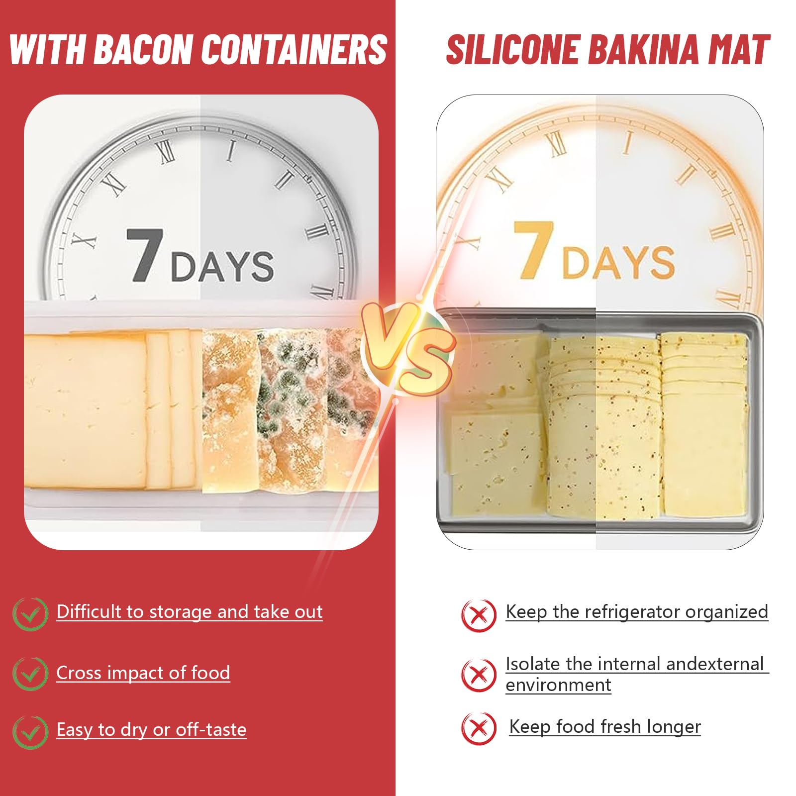 2 Pcs Cheese Container for Fridge, Stainless Steel Cheese Storage Containers with Lids Airtight Cheese Keeper for Refrigerator Dishwasher Safe Cheese Holder for Pantry, Counter, Refrigerator