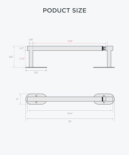 FORIOUS Paper Towel Holder Wall Mount, SUS 304 Stainless Steel Self Adhesive Pivoting Kitchen Commercial Paper Towel Holder Dispenser Under Cabinet no Drilling, White