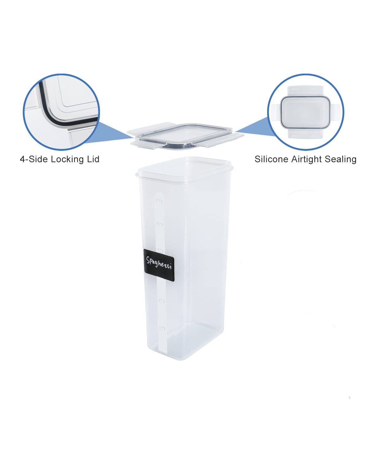 FreshKeeper Airtight Food Storage Containers Replacement Lids, 2PCS