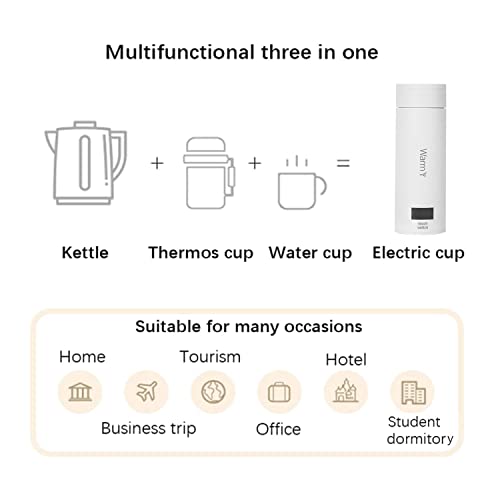 Portable Electric Kettle,Travel Electric Tea Kettle One Cup Hot Water Boiler Mini Kettle Automatic Shut Off, Small Personal Kettle for Travel and Coffee,4 Preset Heat Setting
