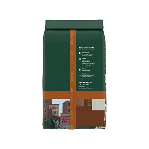 Starbucks Medium Roast Whole Bean Coffee โ Pike Place โ 100% Arabica โ 1 bag (28 oz)