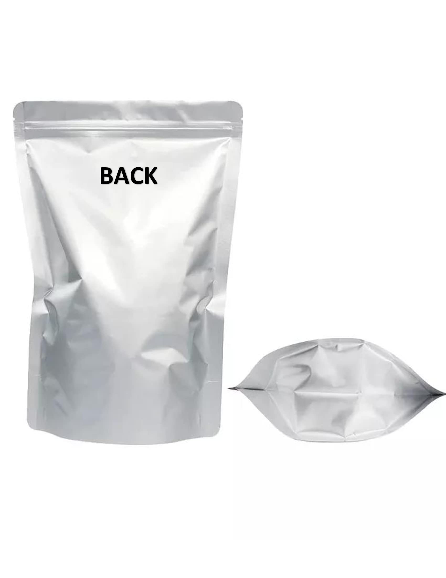 50 Pcs Mylar Bags for Food Storage with Clear Window 1 Gallon 10x14 Inches for Long Term Food Storage