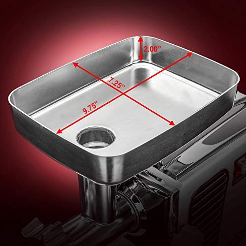 STX Megaforce 3000 Powerful Air Cooled 6-In-1 Heavy Duty Electric Meat Grinder with Foot Pedal • Sausage Stuffer • Kubbe Maker • Burger/Slider Maker • 2 Meat Claws • 3 S/S Blades • 4 Grinding Plates
