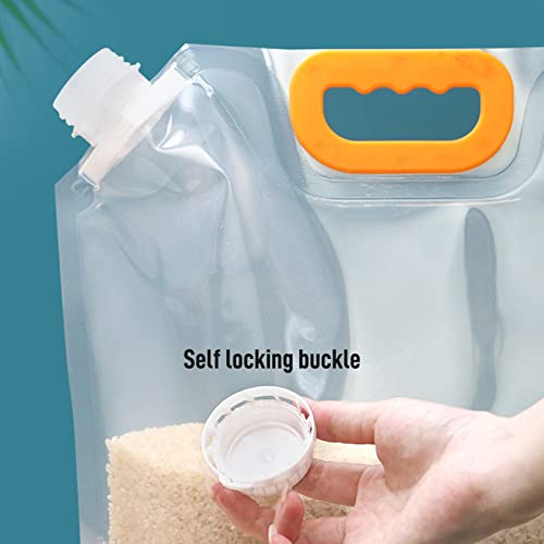 Algado 10Pcs Grain Moisture-Proof Sealed Bag,Reusable Food Storage Bags with Funnel,Transparent Food Storage Bags for Storage Beans, Grains