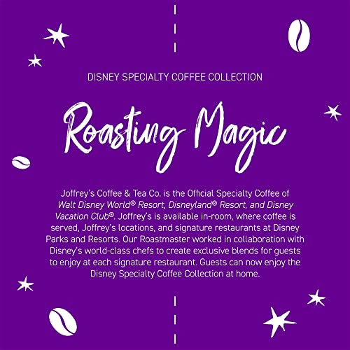 Joffrey's Coffee & Tea Company Disney Mickey Minnie Winter Wonderland, Specialty Collection, Artisan Medium Roast Coffee, White Chocolate Caramel Flavored Drip Brew (Ground, 11 oz)