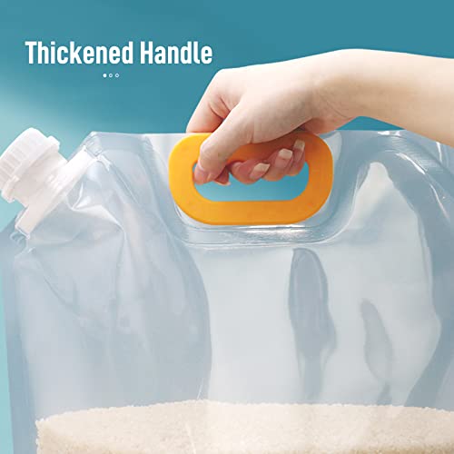Algado 10Pcs Grain Moisture-Proof Sealed Bag,Reusable Food Storage Bags with Funnel,Transparent Food Storage Bags for Storage Beans, Grains