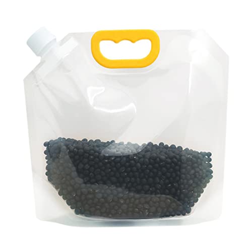 Algado 10Pcs Grain Moisture-Proof Sealed Bag,Reusable Food Storage Bags with Funnel,Transparent Food Storage Bags for Storage Beans, Grains