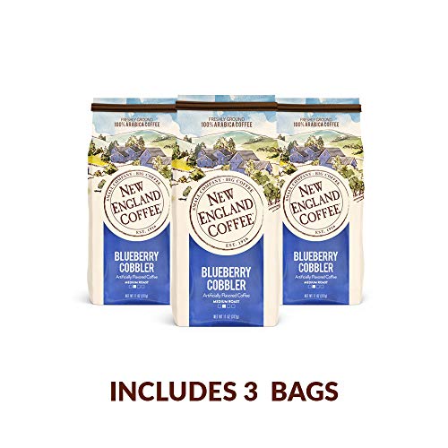 New England Coffee Blueberry Cobbler Medium Roast Ground Coffee 11 oz. Bag (Pack of 3)
