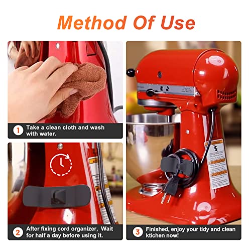 RAITVER 12 Pack Stand Mixers Cord Organizer, Kitchen Appliances Cord Wrapper, Cord Winder Cord Holder for Appliances, Mixer, Blender, Pressure Cooker