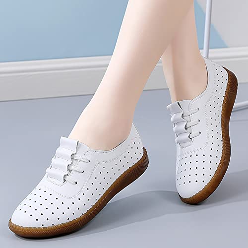 Women's Spring and Summer New Soft Sole Casual Comfortable Light Hollow Casual Shoes Woman Heel Sandals White