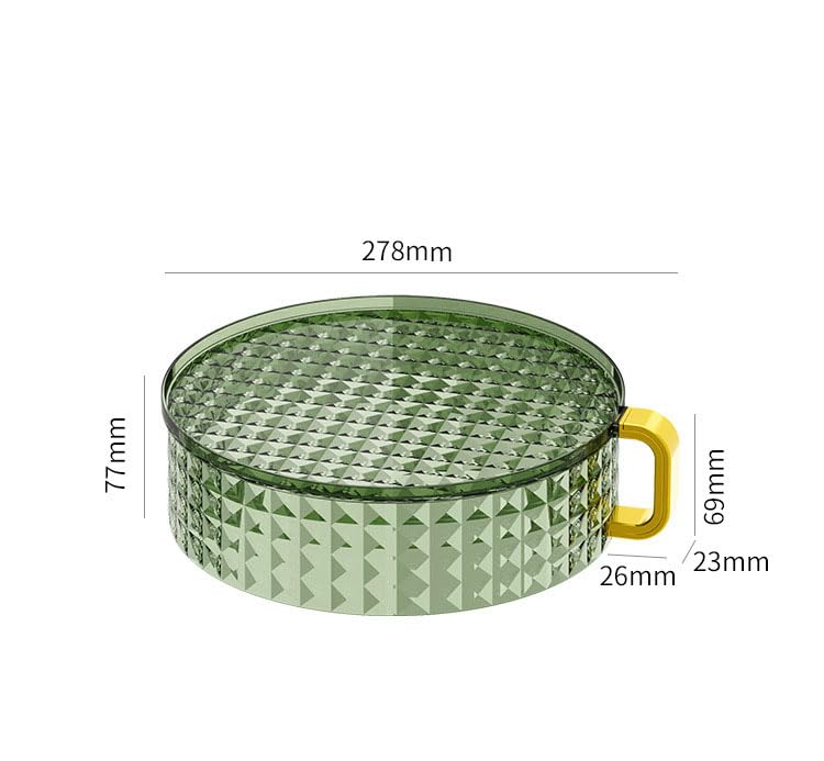 NuRcix 2Pcs Food Cover Stackable Refrigerator Fresh-Keeping Box Stackable Fruit Storage Containers Vegetable Storage Keep Fresh For Vegetables, Fruit,Meat And Salad (Green)