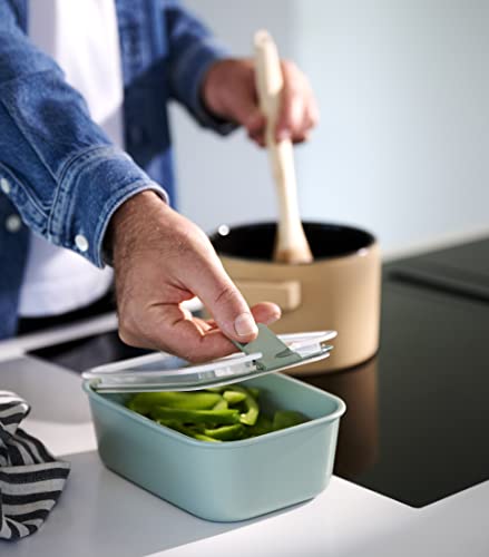 Mepal EasyClip 15oz/450ml - Leakproof & Airtight Food Storage Container | BPA-Free | One-Click Open & Close System | Nordic-Sage | Made in Holland