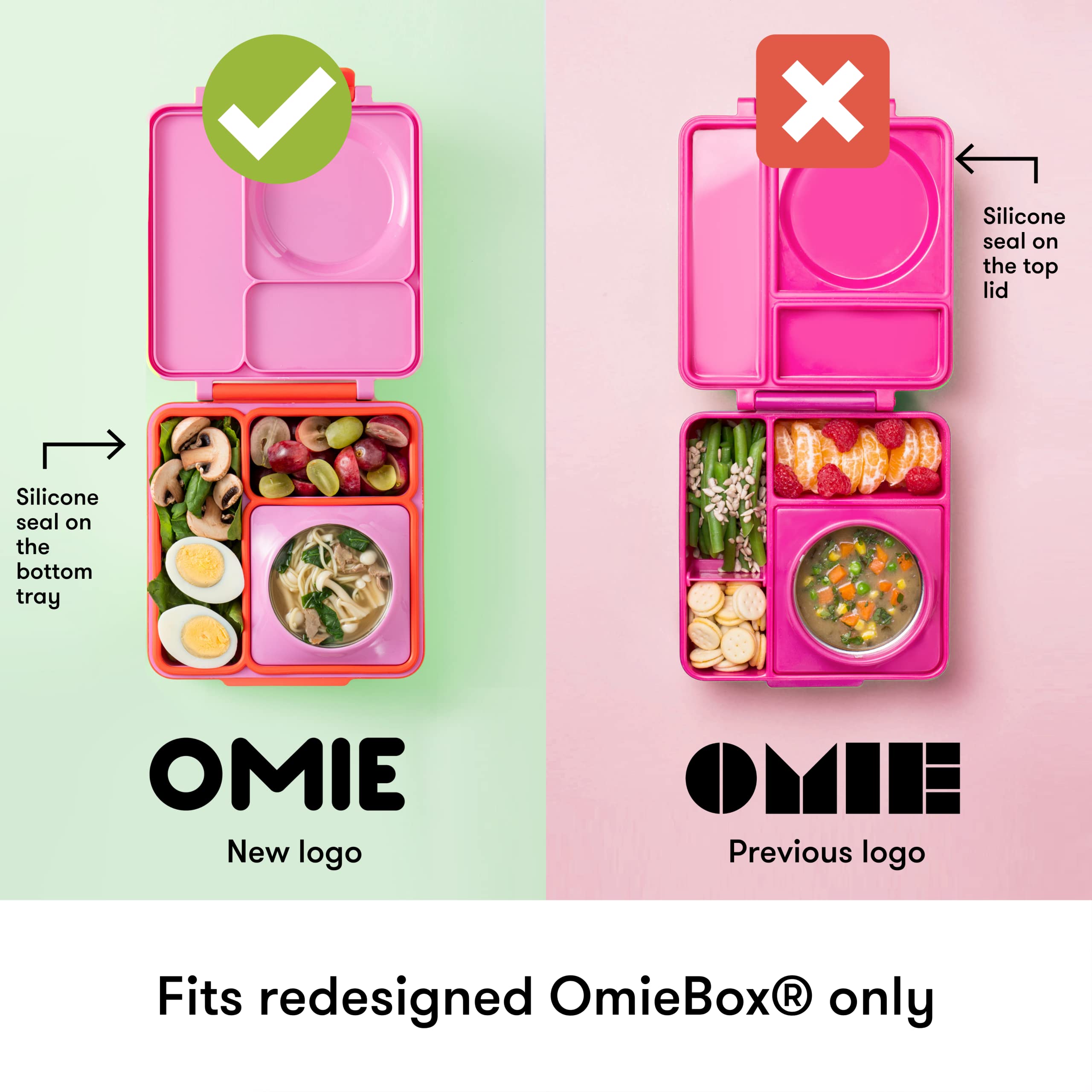 Omie OmieBox (2 Pack) Leakproof Dips Containers to Go, Salad Dressing Container, Condiment Container with Lids - Food Safe Silicone - 4 Ounces (Yellow/Red)