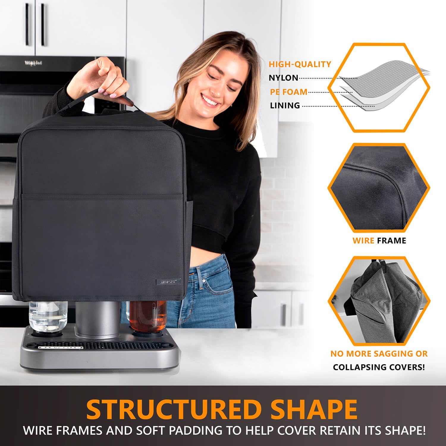 Ksestor Bartesian Dust Cover - Bartesian Cover for Cocktail Machine - Compatible with Premium, Professional, Duet - Black