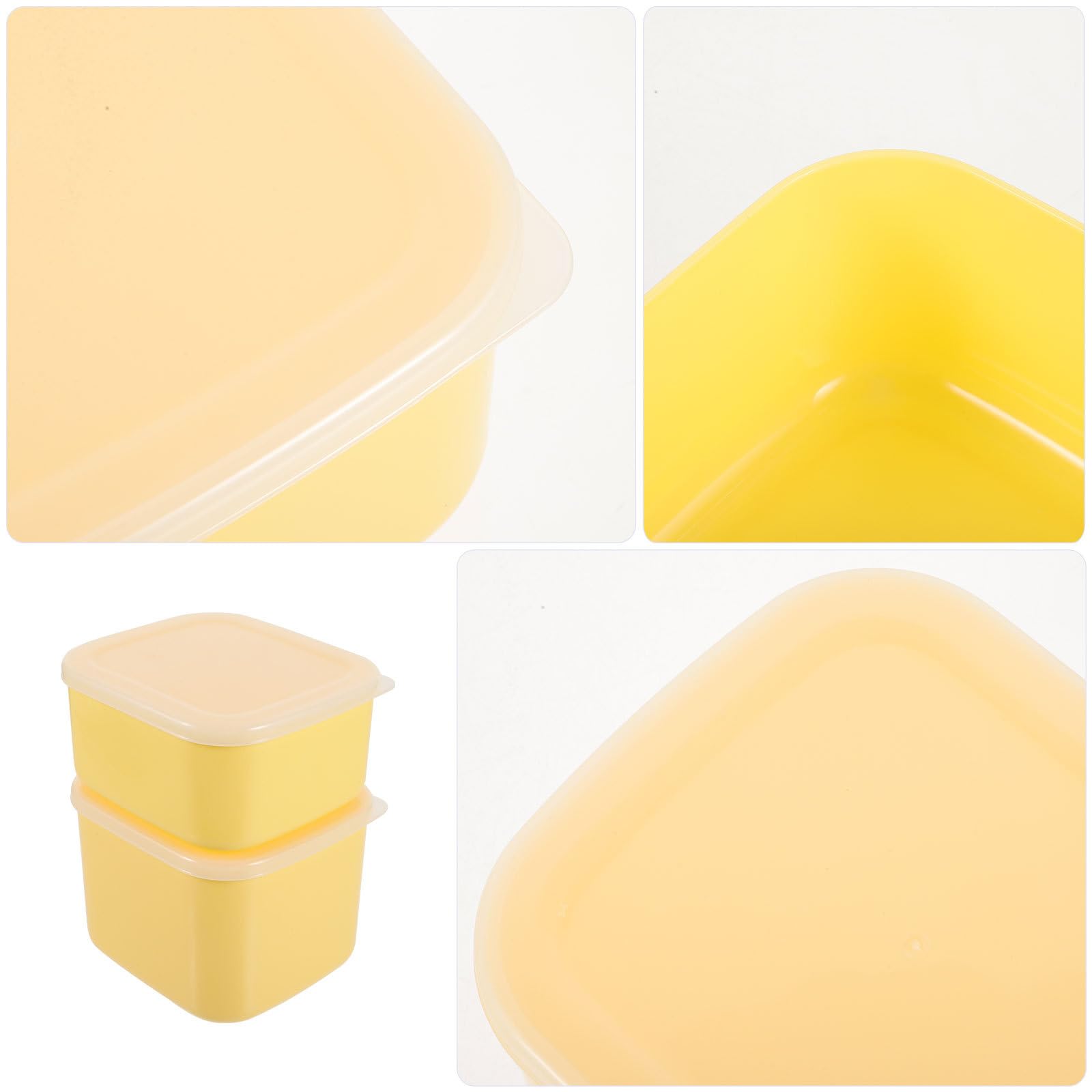 2pcs Sliced Cheese Container for Fridge Cheese Slice Holder with Lids Plastic Cheese Box for Fridge Cheese Storage Container for Fridge Cheese Container for Refrigerator